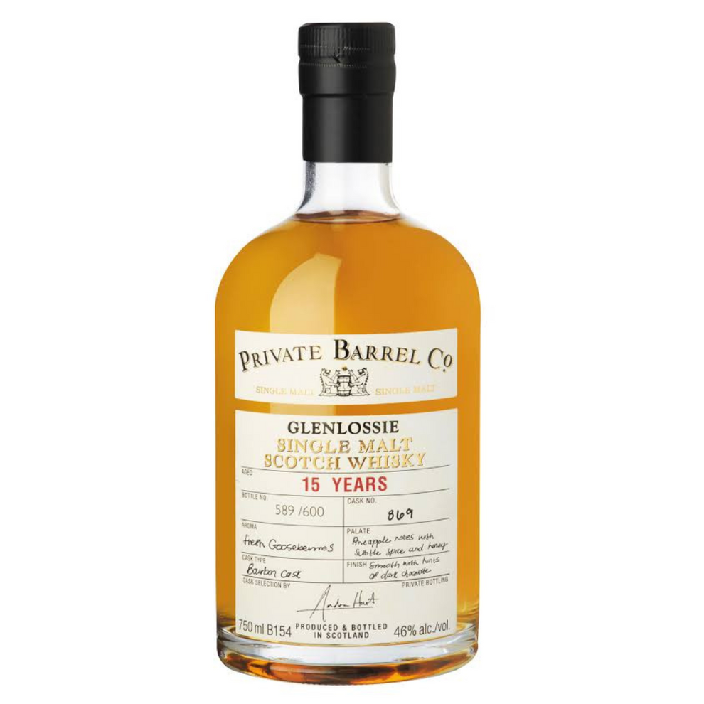 Private Barrel Glenlossie 15 Years Scotch Whisky | Buy Online – The ...