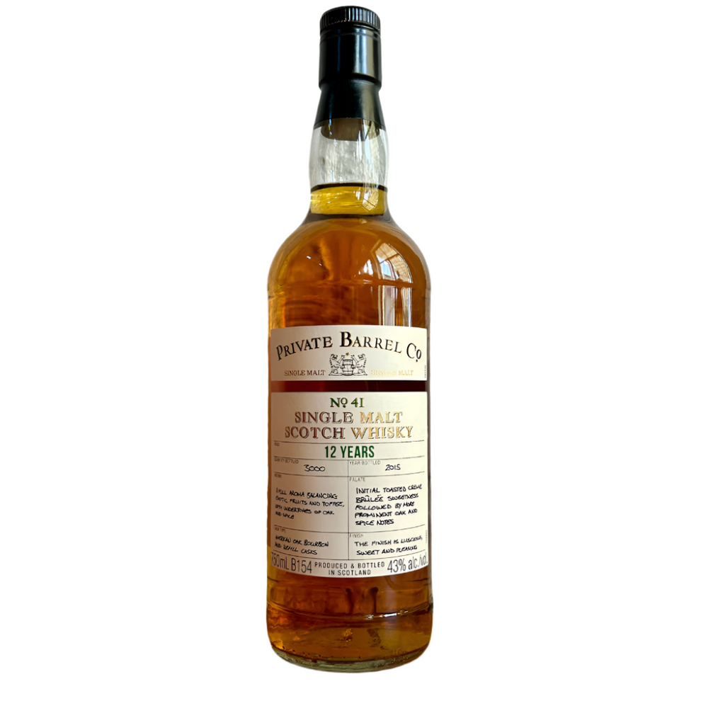 Private Barrel Co Single malt Scotch Whisky 12 Years No.41 | Buy Online ...